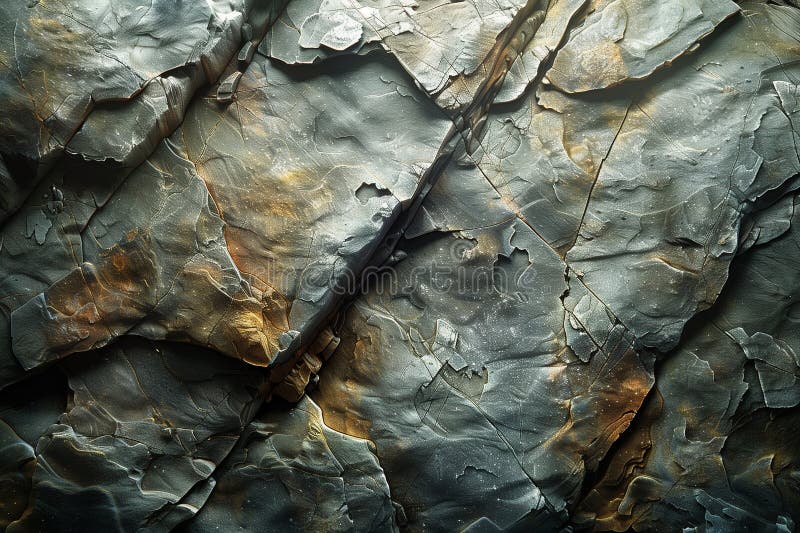 A Detailed Close Up View of a Rugged Rock Face with Visible Textures ...