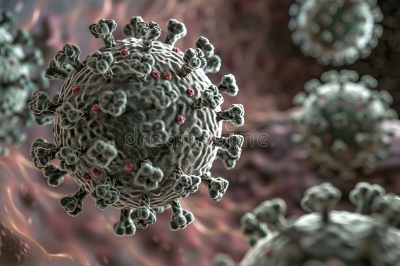 Detailed Close Up View of a Virus Structure Highlighting Its Unique ...