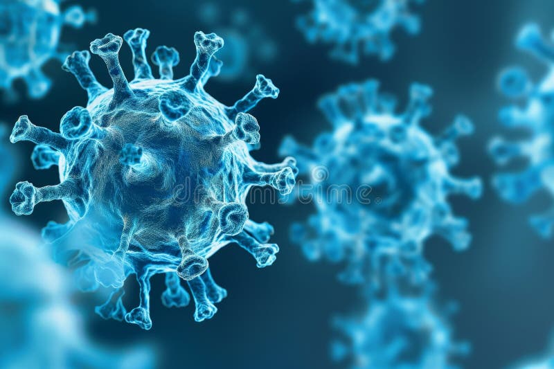 Detailed Close Up View of a Virus Structure Highlighting Its Unique ...