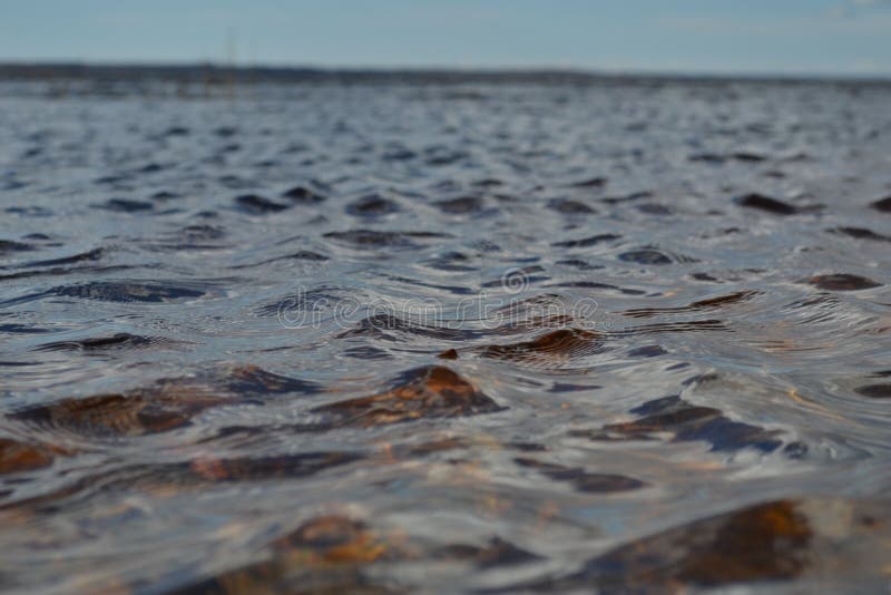 Detailed Close Up View of Water Surfaces with Waves and Waves and ...