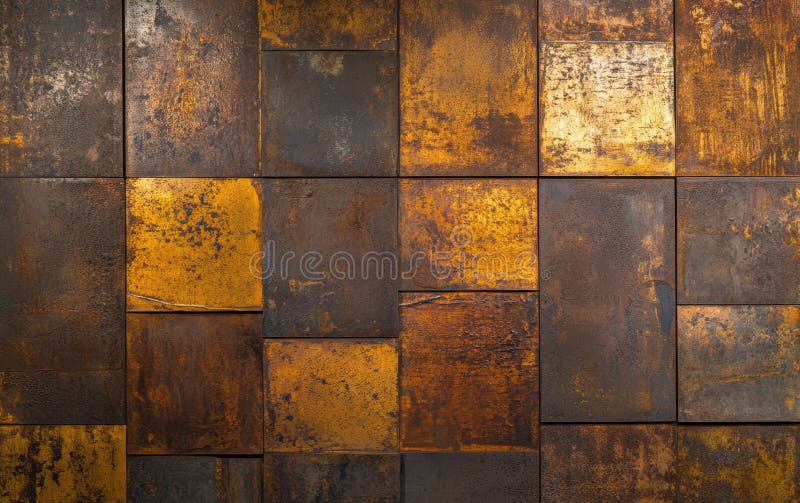A Detailed Close-up View of a Weathered Wall, Showcasing Extensive Rust ...