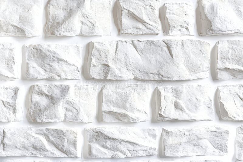 This is a Detailed Close Up View of a White Brick Wall Surface Stock ...