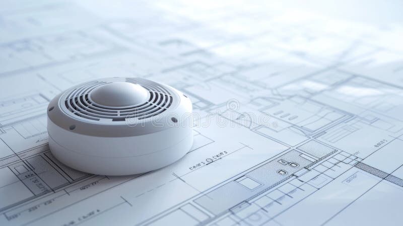 A Detailed Close Up View of a White Object Placed on a Blueprint. this ...