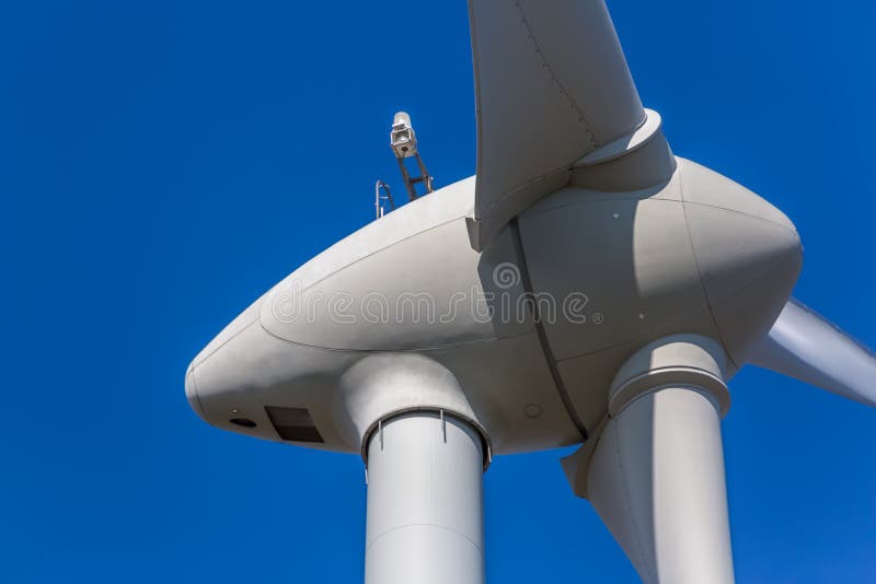Detailed Close Up View of a Wind Turbine Stock Image - Image of scene ...