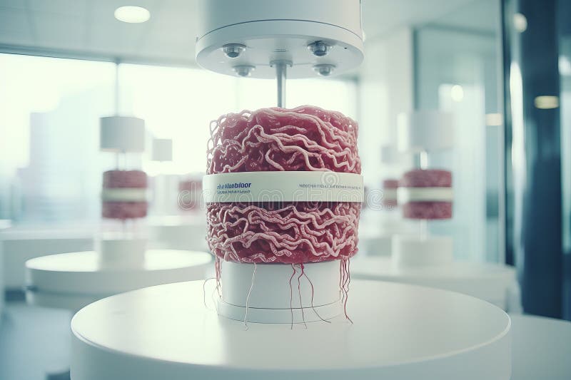Detailed Close-up Visualization of the Lab-grown Synthetic Meat ...