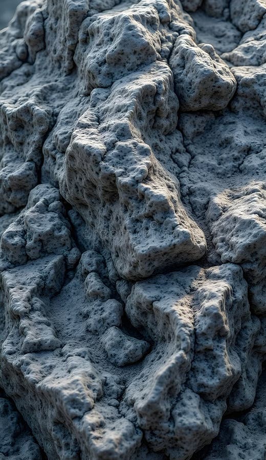 Detailed Close-up of a Weathered Granite Rock with Rough Uneven Texture ...