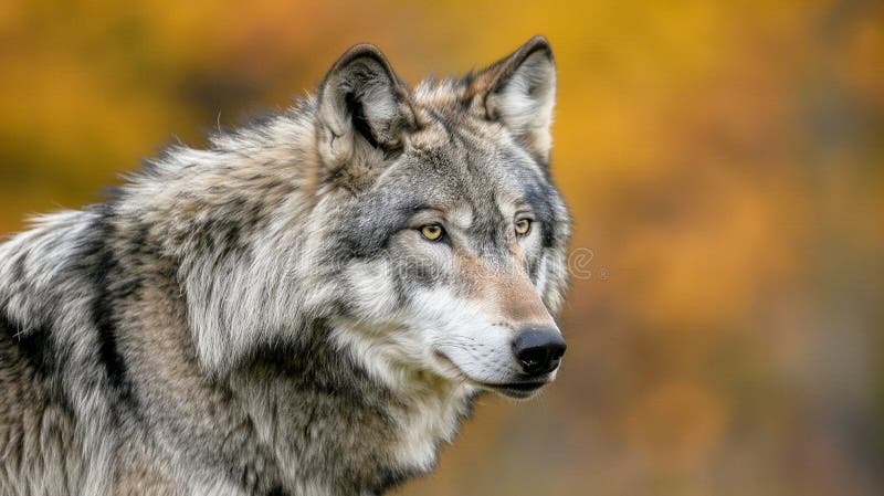 Detailed Close Up of a Wolf with a Beautifully Blurred Background for ...