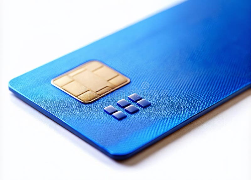 Detailed Closeup of a Blue Debit Card Examining the Features and ...