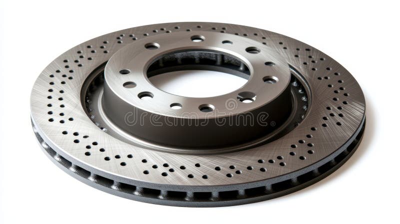Detailed Closeup of Brake Disk with Hub Stock Illustration ...