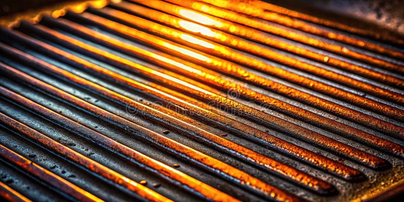 Detailed CloseUp Cast Iron Grill Pan Texture Seamless Surface for ...