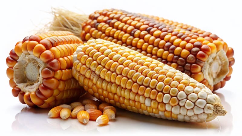 Detailed CloseUp of Corn Kernels on a White Background a Comprehensive ...