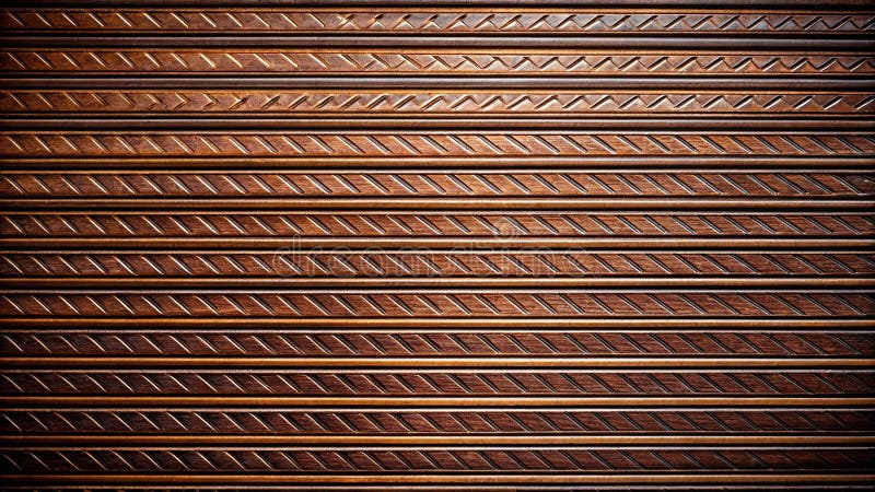 Detailed Closeup of a Dark Brown Metal Sheet with Distinctive ...
