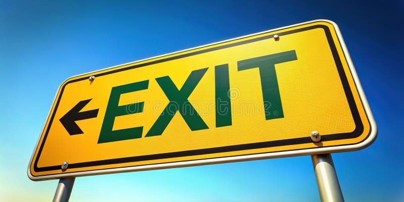 Detailed CloseUp of an Exit Road Sign a Stunning Visual of Traffic ...