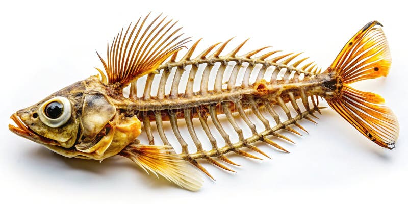 Detailed Closeup of Fish Bones a Macro Photography Study of Fish ...