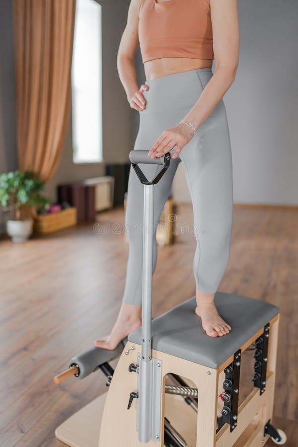 A Detailed Closeup of a Foot Work and Core Exercise on a Balanced Body ...