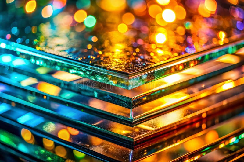 Detailed CloseUp of Glass Sheet Exploring Reflections Textures and ...