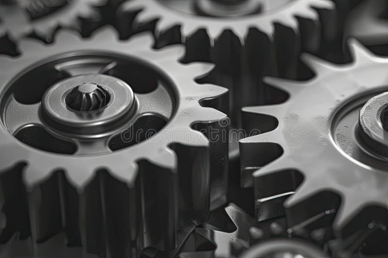 This is a Detailed Closeup Image of a Group of Gears within a Machine ...