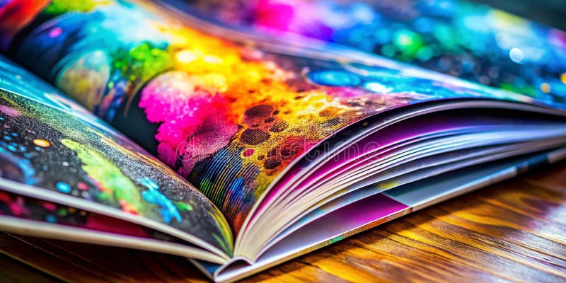 Detailed Closeup of an InDesign Zine Template Exploring Paper Texture ...