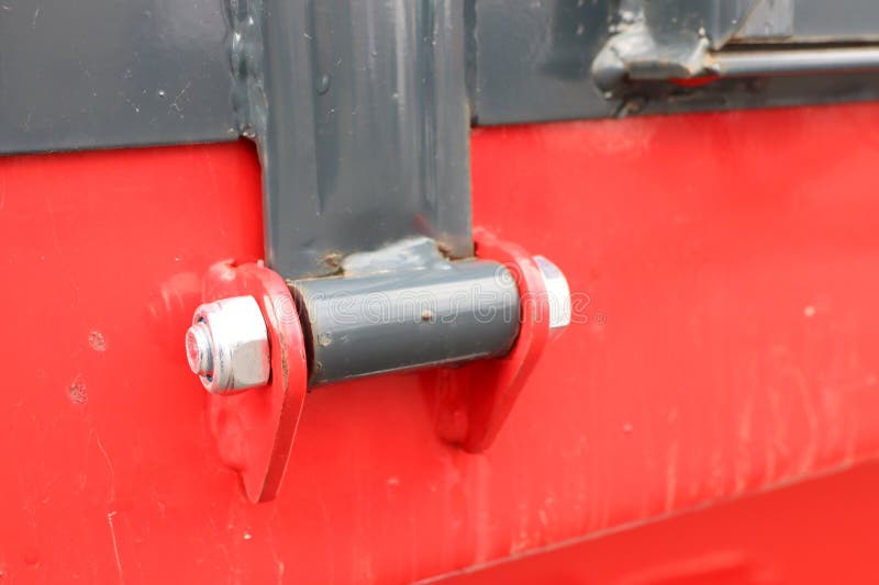 Detailed CloseUp of Industrial Container Hinge Mechanism for Enhanced ...