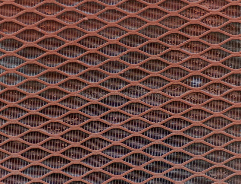 Detailed Closeup of an Iron Mesh Stock Image - Image of metallic ...