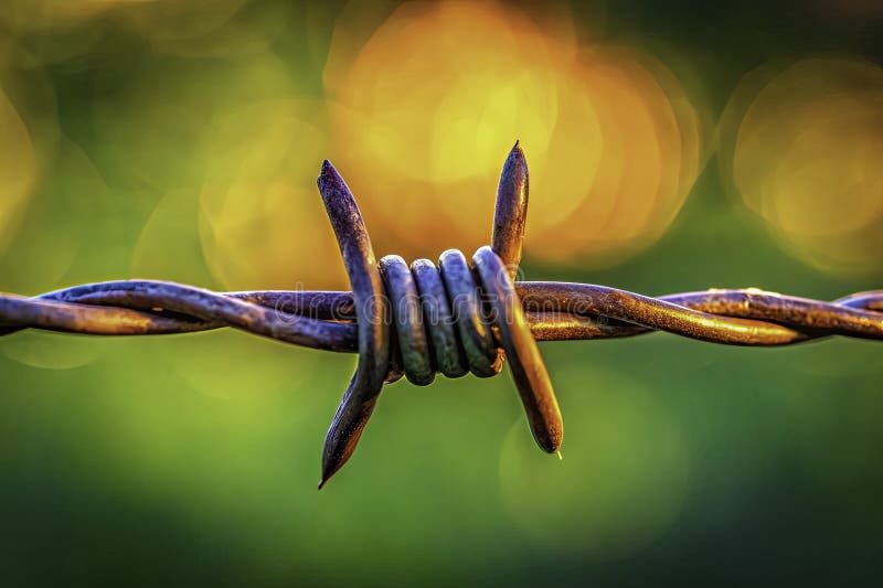 Detailed CloseUp of Isolated Barbed Wire a HighDefinition Stock Photo ...