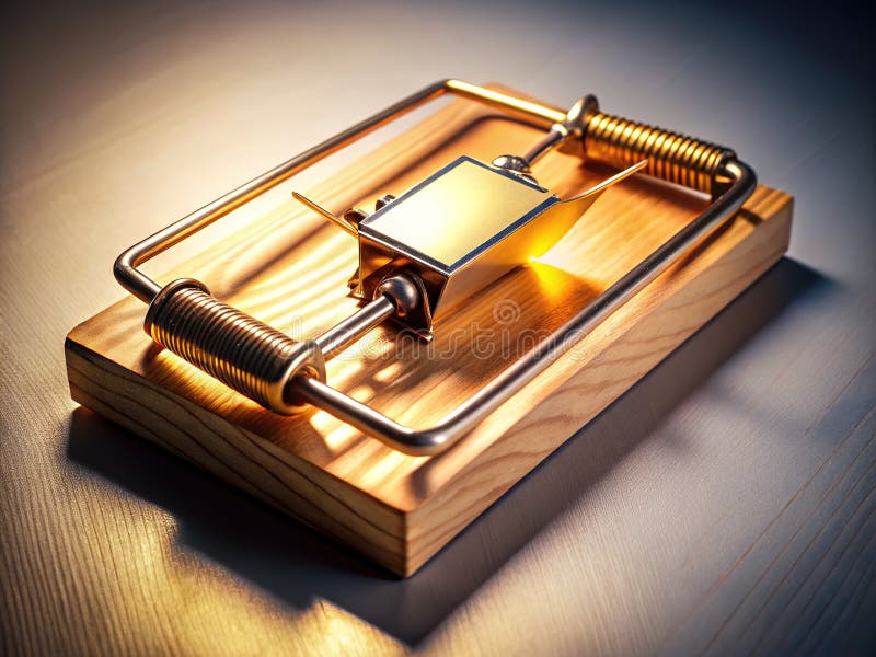 Detailed Closeup of a LowLight Mouse Trap on a White Background AI ...