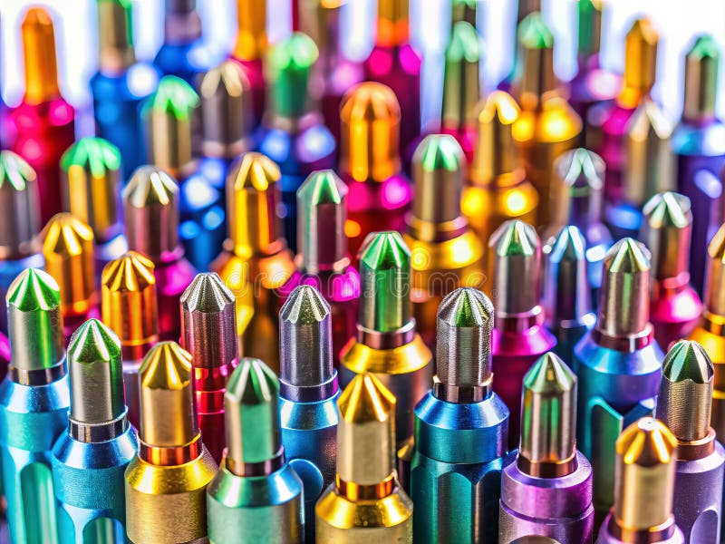 Detailed CloseUp Macro Photography of Precision Screwdriver Bits a ...