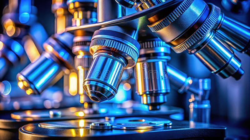 Detailed Closeup of Microscope Objectives Precision and Innovation in ...
