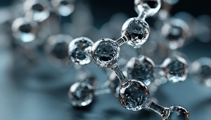 A Detailed Closeup of a Molecule Model Elegantly Displayed on a Table ...