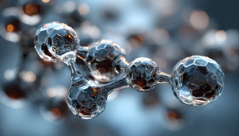 A Detailed Closeup of a Molecule Model Elegantly Displayed on a Table ...