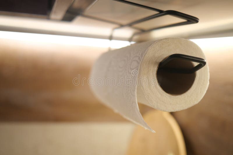 A Detailed CloseUp Perspective of a Kitchen Paper Towel Roll Stock ...