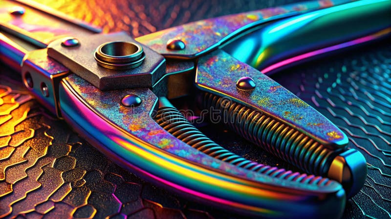 Detailed Closeup of a Pliers Handle Exploring the Textural Variations ...