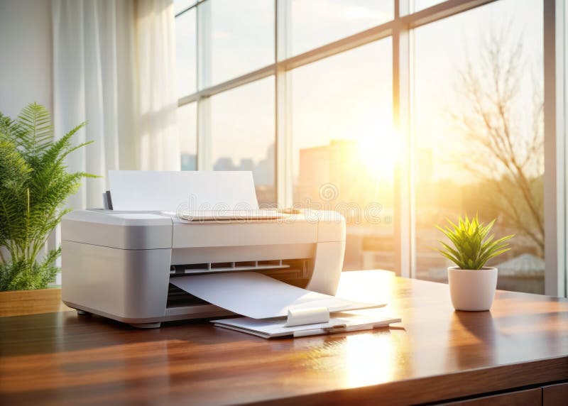 Detailed CloseUp Printer Images Office Home Wireless Models Printing ...