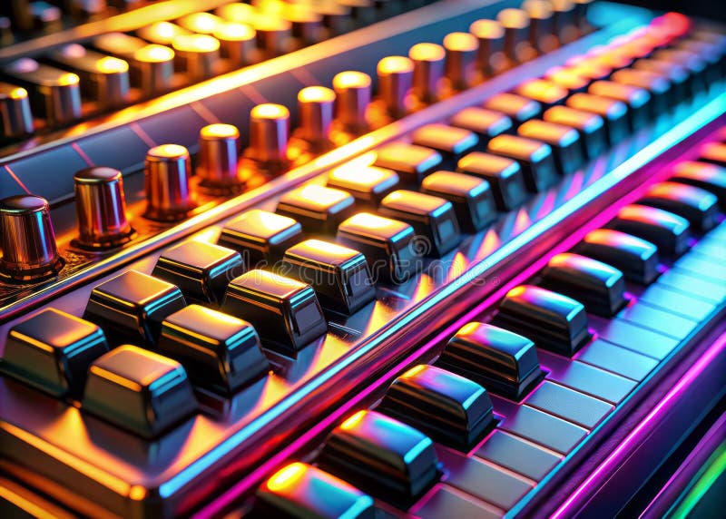 Detailed CloseUp of a Realistic 3D Stenotype Keyboard Rendering a Deep ...