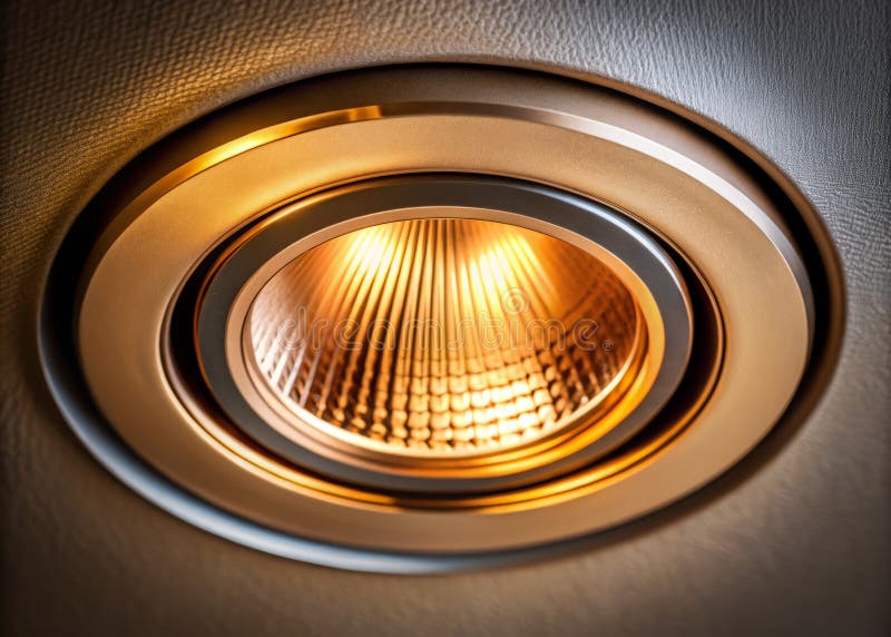 Detailed Closeup of a Recessed Ceiling Light Fixture Architectural ...