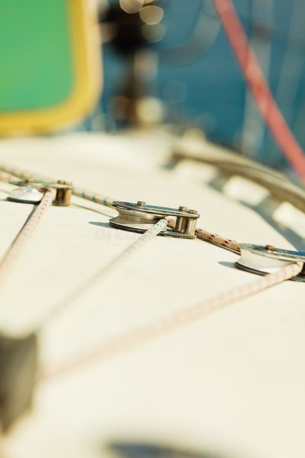 Detailed Closeup of Rigging on Sail Boat Stock Image - Image of sail ...