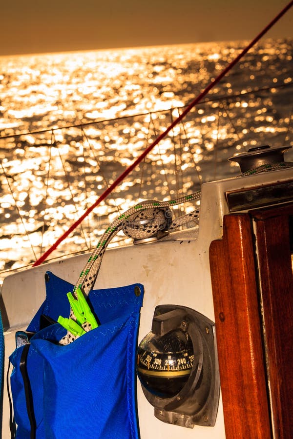 Detailed Closeup of Rigging on Sail Boat Stock Image - Image of ...