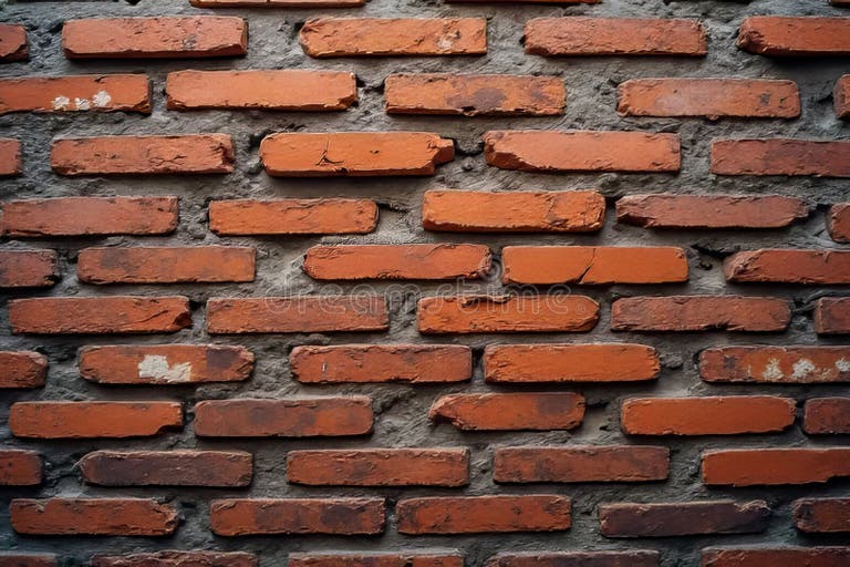 Detailed CloseUp of Rustic Brick Wall with Aged Mortar Joints a Study ...