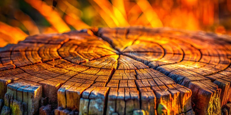 Detailed CloseUp of a Rustic Tree Stump a Natural Wood Background with ...