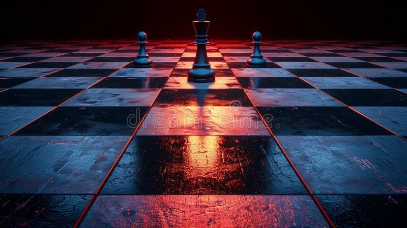 A Detailed Closeup View of a Classic Chess Set Arranged on a Chess ...