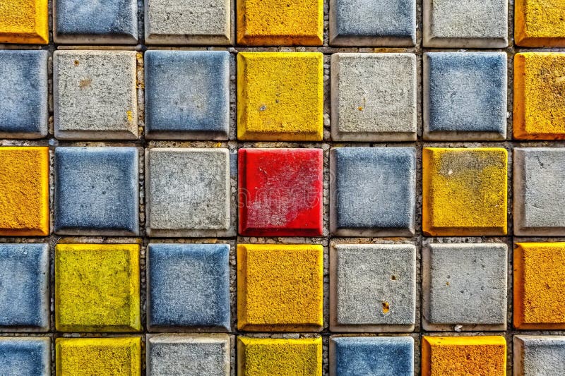 Detailed CloseUp View of a Gray Concrete Tiles Intricate Grid Pattern ...
