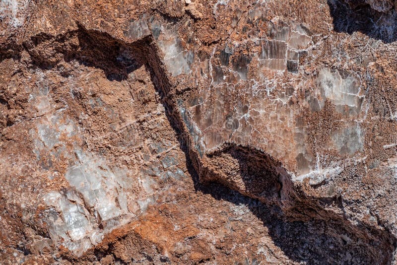 Detailed Closeup View of Salt Rocks in Mine Stock Image - Image of ...