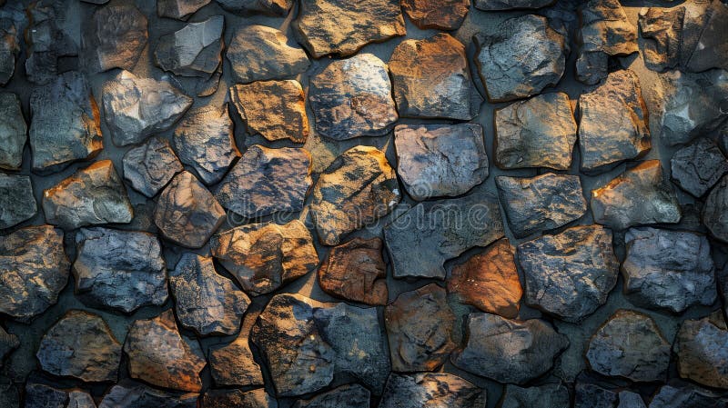 Detailed Closeup View of Sunlight Hitting the Textured Surface of an ...