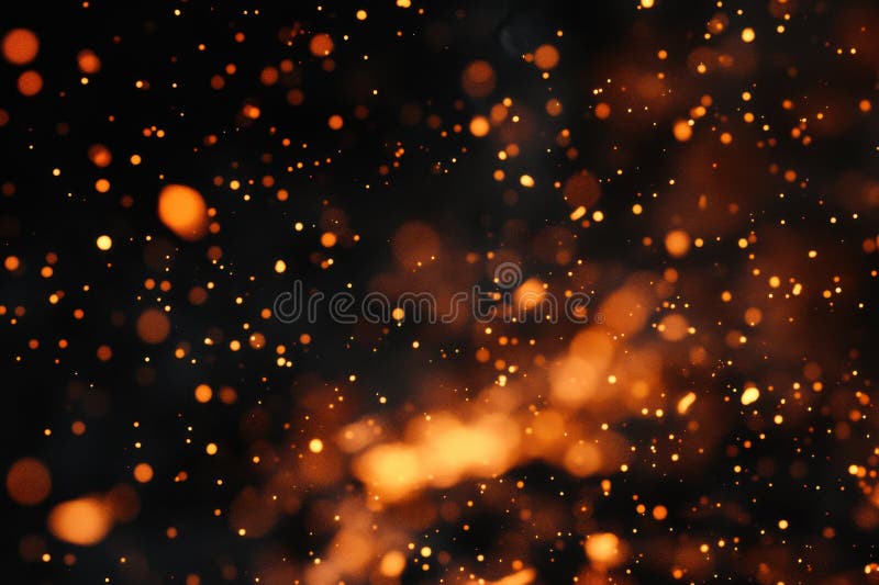 A Detailed Close Up View of a Beautiful Fire with Sparks Flying Out ...