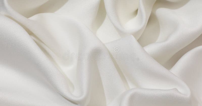 Detailed Closeup of White Cloth Waves Background with Soft Texture ...