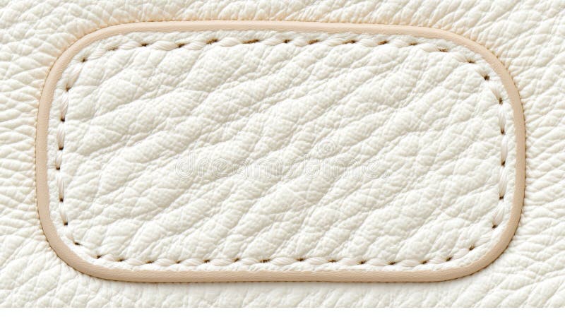 Detailed Closeup of White Leather Texture with Intricate Stitching ...