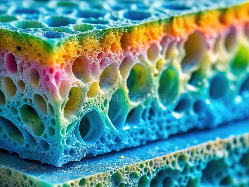 Detailed Closeup of White Styrofoam Texture a Microscopic View of ...