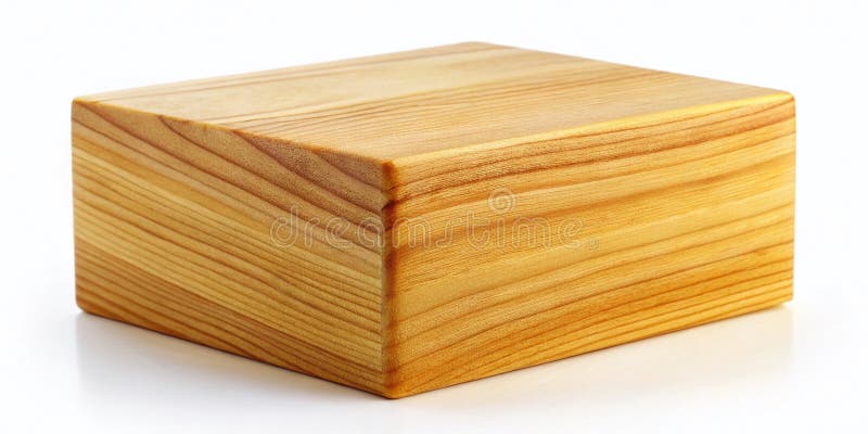Detailed Closeup of a Wooden Cuboid Geometric Shape Educational ...