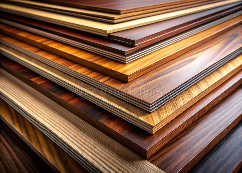 Detailed Closeup of Worms Eye Laminate MDF Board Macro Photography ...