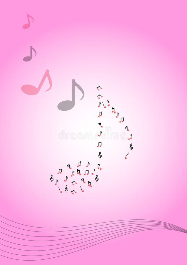 Detailed Collage of All Musical Notes Stock Illustration - Illustration ...